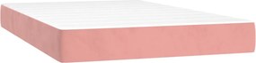 Box spring postel s matrací růžová 120 x 200 cm samet 3141178