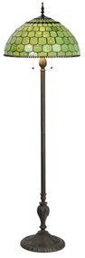Stojací Tiffany lampa Amarante – Ø 51*165 cm E27/max 3*60W