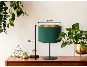 Duolla - Stolní lampa ROLLER 1xE14/15W/230V tmavě pr. 20 cm zelená/zlatá