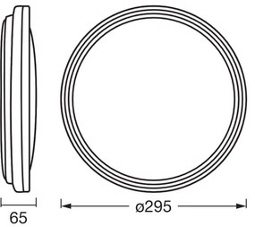 Ledvance - LED Stropní svítidlo ORBIS HELMAN LED/16W/230V pr. 29,5 cm stříbrná