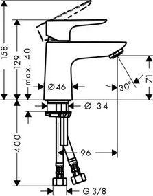 Hansgrohe Talis E - Umyvadlová baterie chrom
