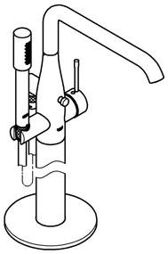 GROHE 23491AL1 - Vanová baterie ESSENCE 277 mm grafit