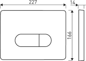 Novoterm Tlačítko NV-Pacific k podomítkovému WC modulu NV-K-50 Slim, bílé