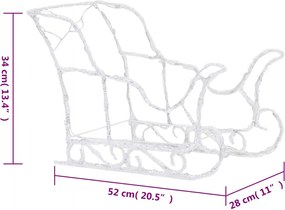vidaXL Marketos Vánoční sobi se sáněmi 160 LED diod 130 cm akryl