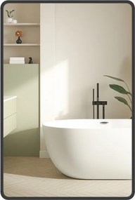 Nástěnné zrcadlo NADIA, 91x61 cm, černá SongmicsHome