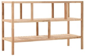 Koupelnový regál masivní ořechové dřevo 100 x 40 x 65 cm 247100