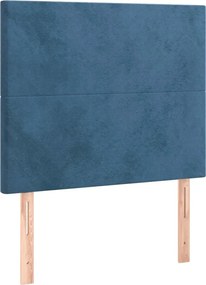vidaXL Box spring postel s matrací a LED 90x200 cm samet [3135985] Barva: Tmavě šedá
