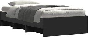 Rám postele černý 90 x 200 cm kompozitní dřevo 3295675