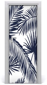 Samolepící fototapeta na dveře listy palmy 75x205 cm