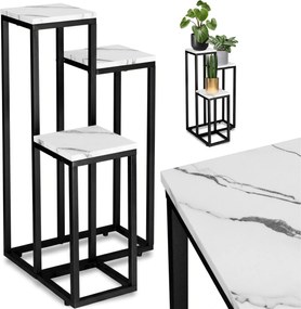 Stojan na květiny MUNIR černý/bílý