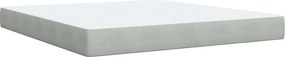 Box spring postel s matrací světle šedá 180x200 cm samet 3287818