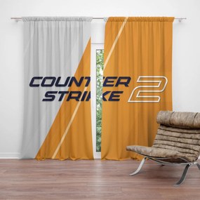 Sablio Závěs Counter Strike 2 Oranžová: 2ks 140x250cm