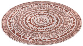 NORTHRUGS - Hanse Home koberce Kusový koberec Twin Supreme 105427 Coron Cayenne kruh – na ven i na doma - 200x200 (průměr) kruh cm