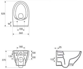 Cersanit K701-147 - Závěsné WC s prkénkem SAVIO keramika/bílá