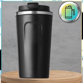 Camerazar Termoska na kávu COFFEE airtight, chirurgická ocel a pevný plast, 510 ml, 17 cm výška