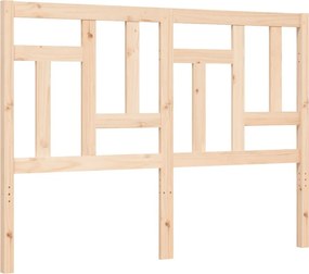 vidaXL Rám postele s čelem 120 x 200 cm masivní dřevo [3194958] Barva: Černá