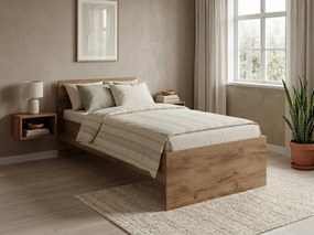 Postel ELISA 90 x 200 cm, dub artisan Matrace: Matrace Coco Maxi 20 cm, Rošt: Bez roštu
