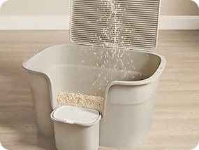 Kočičí toaleta Sofis 64 cm béžová