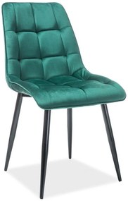 Casarredo - Komfort nábytek Jídelní židle CHIC VELVET zelená/černý kov