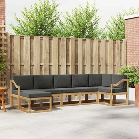 Venkovní pohovková souprava 7 ks Bílá a antracitová Polyester 3387961
