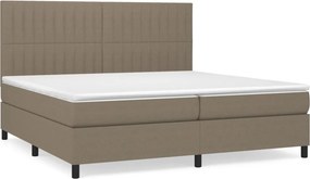 Box spring postel s matrací taupe 200x200 cm textil 3141965