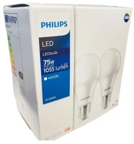 LED žárovky E27 Philips A60 10W (75W) neutrální bílá (4000K) 2ks