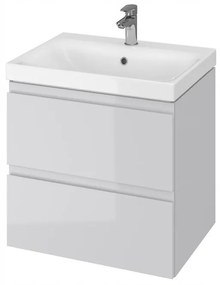 Cersanit Moduo, závěsná umyvadlová skříňka 60cm, šedá lesklá, S929-009