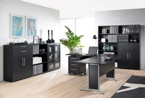Psací stůl Officer 80400/71 150 cm černý/stříbrný