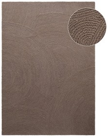 Taupe ručně tkaný vlněný koberec 80x150 cm Calmio – Hanse Home