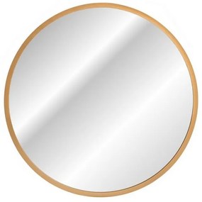 MAXIVA Koupelnové zrcadlo - HESTIA 80, průměr 80 cm, LED osvětlení, zlatá