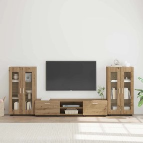 Sestava TV skříněk FLORIN 3 ks Artisanový dub Kompozitní dřevo 3397943