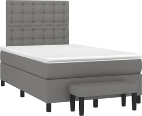 Box spring postel s matrací tmavě šedá 120x190 cm textil 3270384