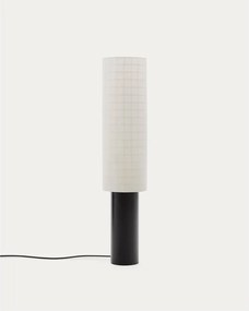 Bílá/černá stojací lampa s textilním stínidlem (výška 142 cm) Dulan – Kave Home