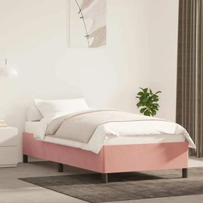 vidaXL Rám postele 100 x 200 cm samet [347307] Barva: Růžová