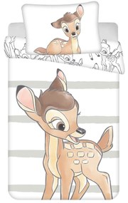 Jerry Fabrics Dětské bavlněné povlečení do postýlky Bambi stripe, 100 x 135 cm, 40 x 60 cm