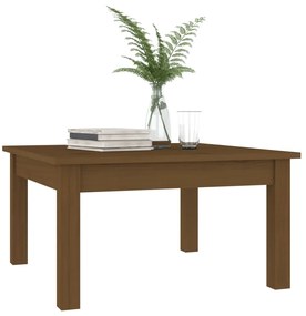 Konferenční stolek medově hnědý 55x55x30 cm masivní borovice - Default Title