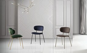 Max Home Designová židle Kristy vzorník tkaniny: crystal 13, nohy: kovové černé NERO OPACO