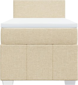 Box spring postel s matrací krémová 80 x 200 cm textil 3289193