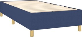 Box spring postel s matrací a LED modrá 90x190 cm textil 3139003
