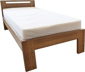 Dubová postel Mono Klasik 4 cm masiv rustik - olej Dark Oak