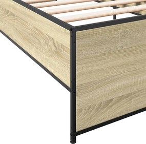 vidaXL Rám postele 75 x 190 cm kompozitní dřevo a kov [845252] Barva: dub sonoma