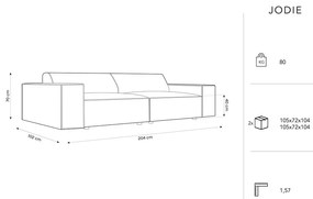Béžová pohovka z textilie bouclé 204 cm Jodie – Micadoni Home