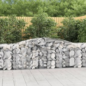 Klenuté gabionové koše 4 ks 400x50x80/100 cm pozinkované železo 3146985