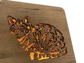 Li-Go "Kočka" lampa 19x19 cm provedení povrchu: dub