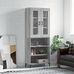 Skříň highboard šedá sonoma 69,5 x 34 x 180 cm kompozitní dřevo 3198727