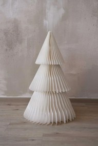 Dekorativní vánoční stromek PAPEL TREE, papír, průměr 52 x výška 80 cm, bílá
