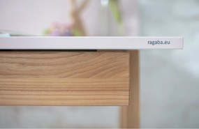 Béžový lakovaný pracovní stůl RAGABA LUKA 65 x 50 cm