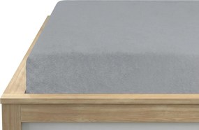 Fleecové napínací prostěradlo MOLTON šedé 180 x 200 cm