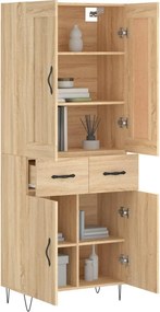 Skříň highboard dub sonoma 69,5 x 34 x 180 cm kompozitní dřevo 3199908