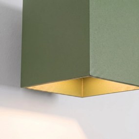 Sollux Lighting Nástěnné svítidlo QUAD 1 olivově zelené